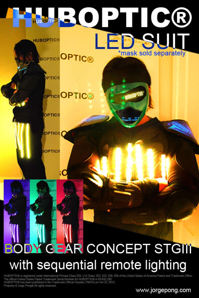 Cyber DJ Costume Light up Robot Body Outfit Sound Reactive HUBOPTIC ...