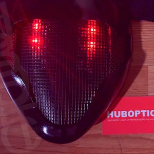 Ghost Shadow Red Eyes Robot Mask HUBOPTIC® DJ Mask Sound Reactive Light ...