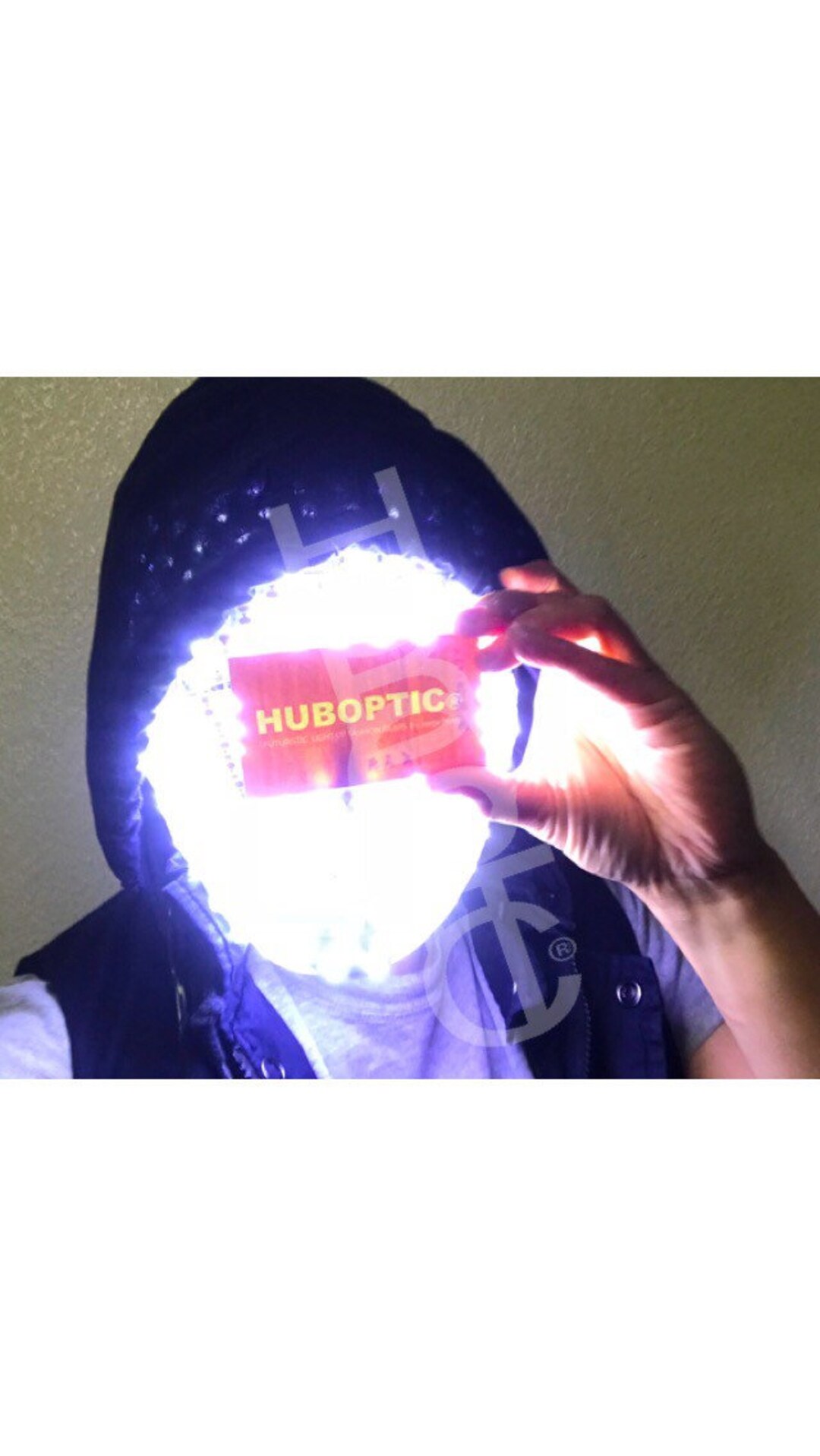 Illuminated Face Props LED Mask HUBOPTIC® DJ Mask Sound Reactive Light ...