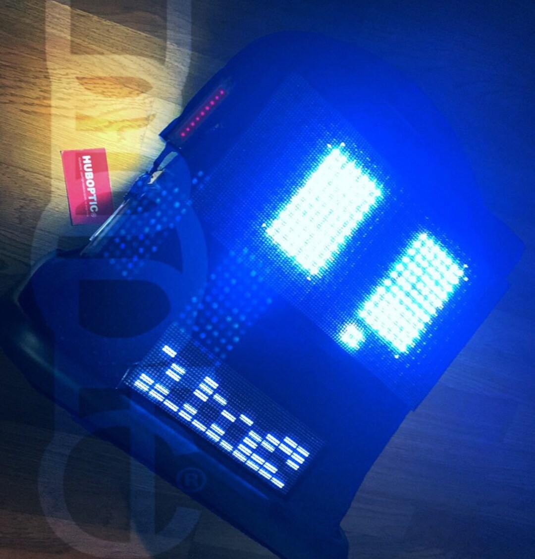 Robot Head Helmet HUBOPTIC® LED Helmet Sound Reactive Illuminated ...