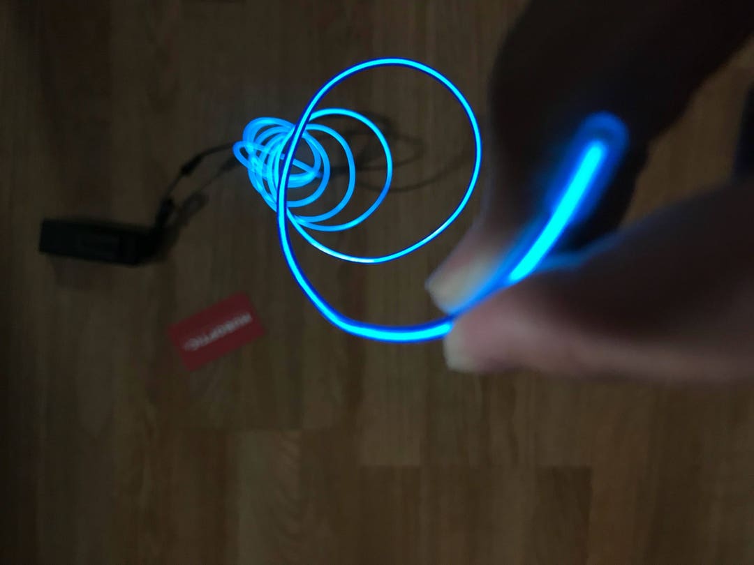 Blue EL Wire 6' Ft Led String for Light up EL Mask EL Costume Light up ...