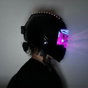 Electro Robot Helmet HUBOPTIC® LED Helmet Sound Reactive Illuminated Helmet Ledhelmet7001 - Etsy