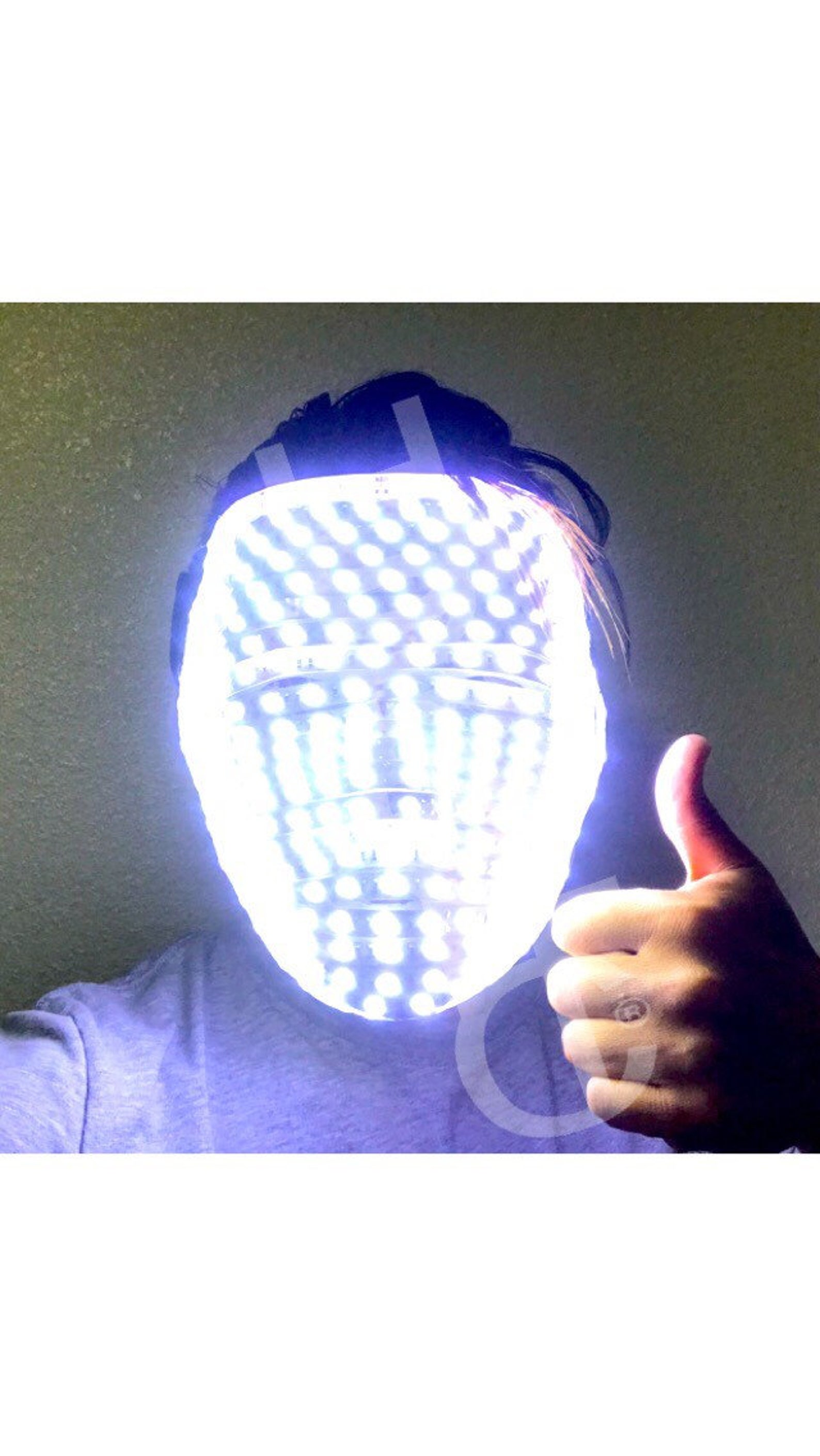 Illuminated Face Props LED Mask HUBOPTIC® DJ Mask Sound Reactive Light ...
