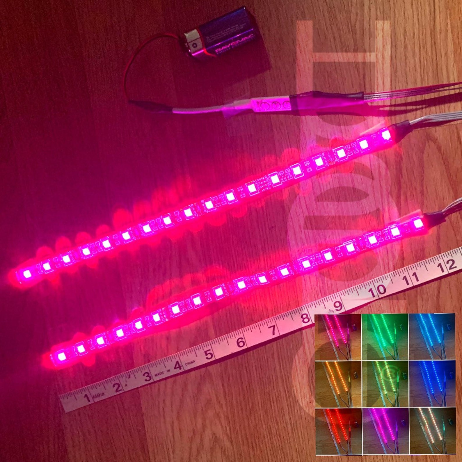 Cosplay LED Portable Strip 12 Multi-color Rgb Strip | Etsy