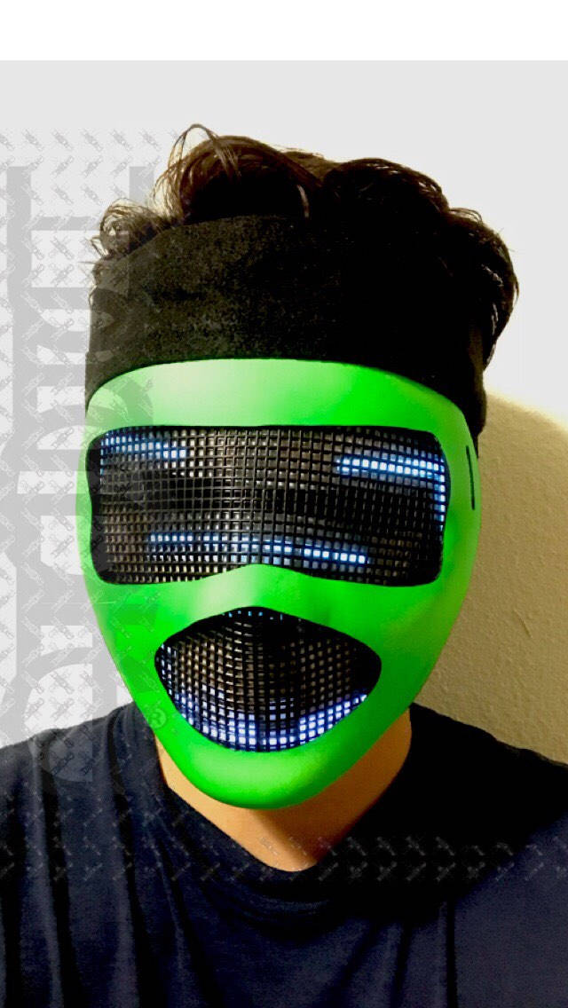 Glow in Dark Robot Mask Electric FX Head LED Mask Light Up | Etsy