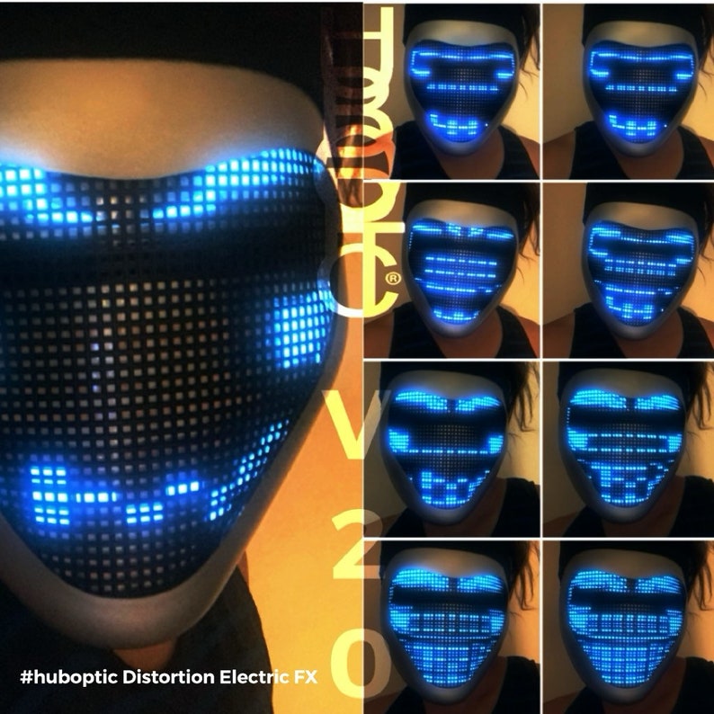 Custom Mask HUBOPTIC® Electric Mask Fx V20 Streamer Youtuber | Etsy