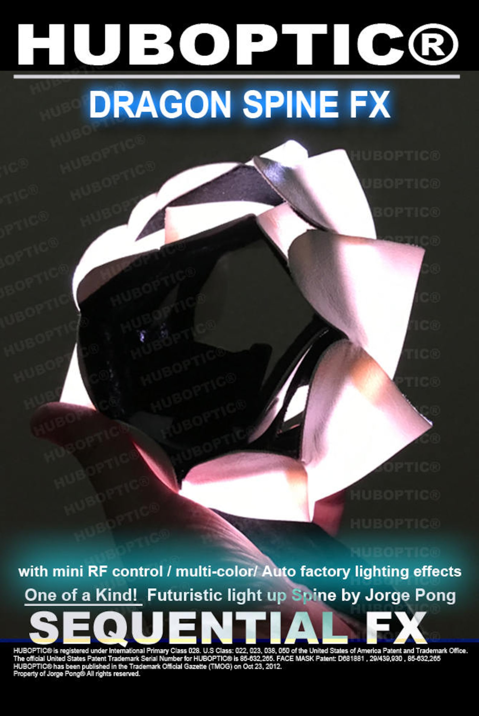 DJ Light up Spine Costume Skeleton Sound Reactive HUBOPTIC® Dragon ...