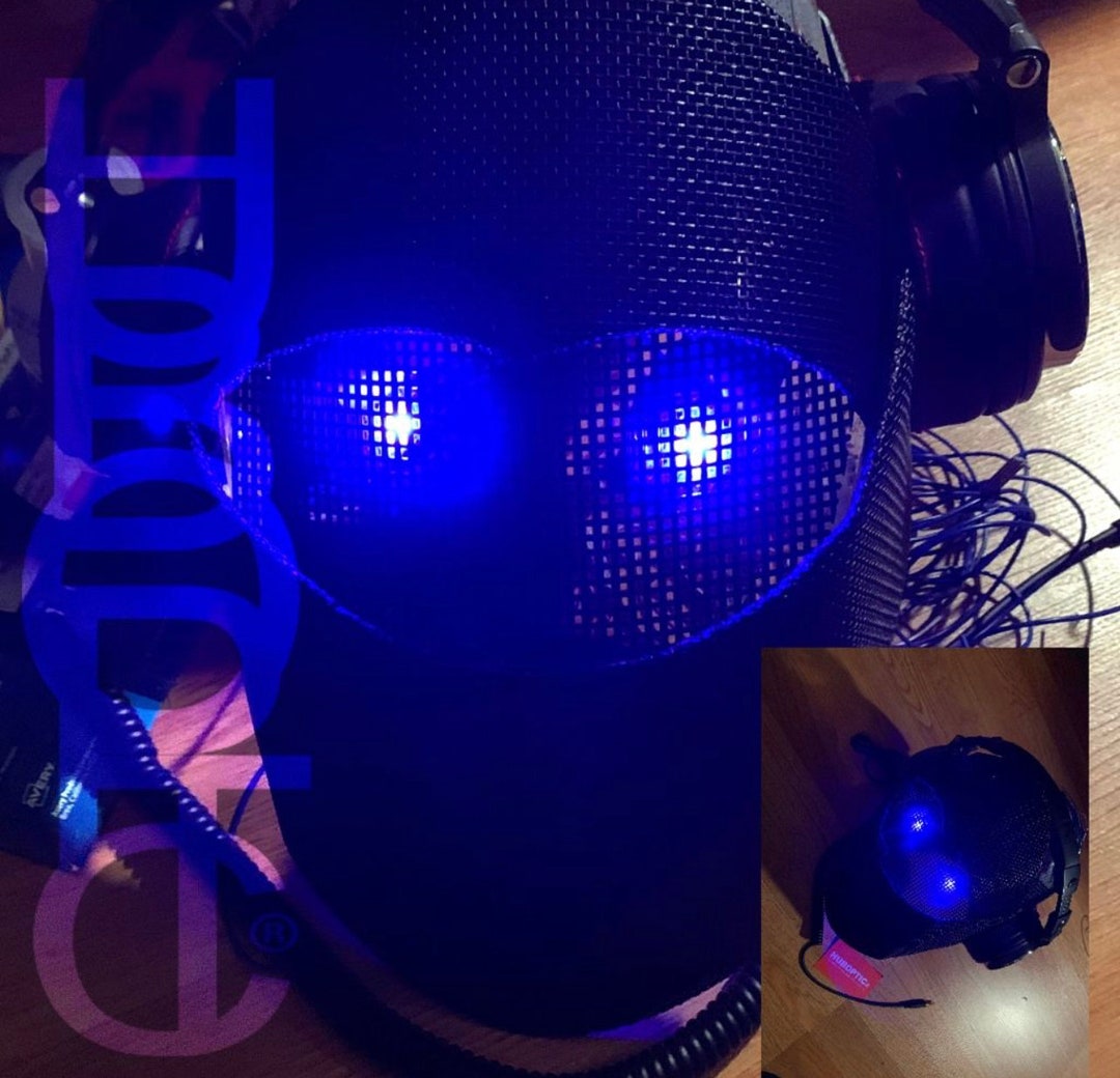 Custom DJ Mask HUBOPTIC® Distortion Streamer Sound Reactive FX Gigs ...