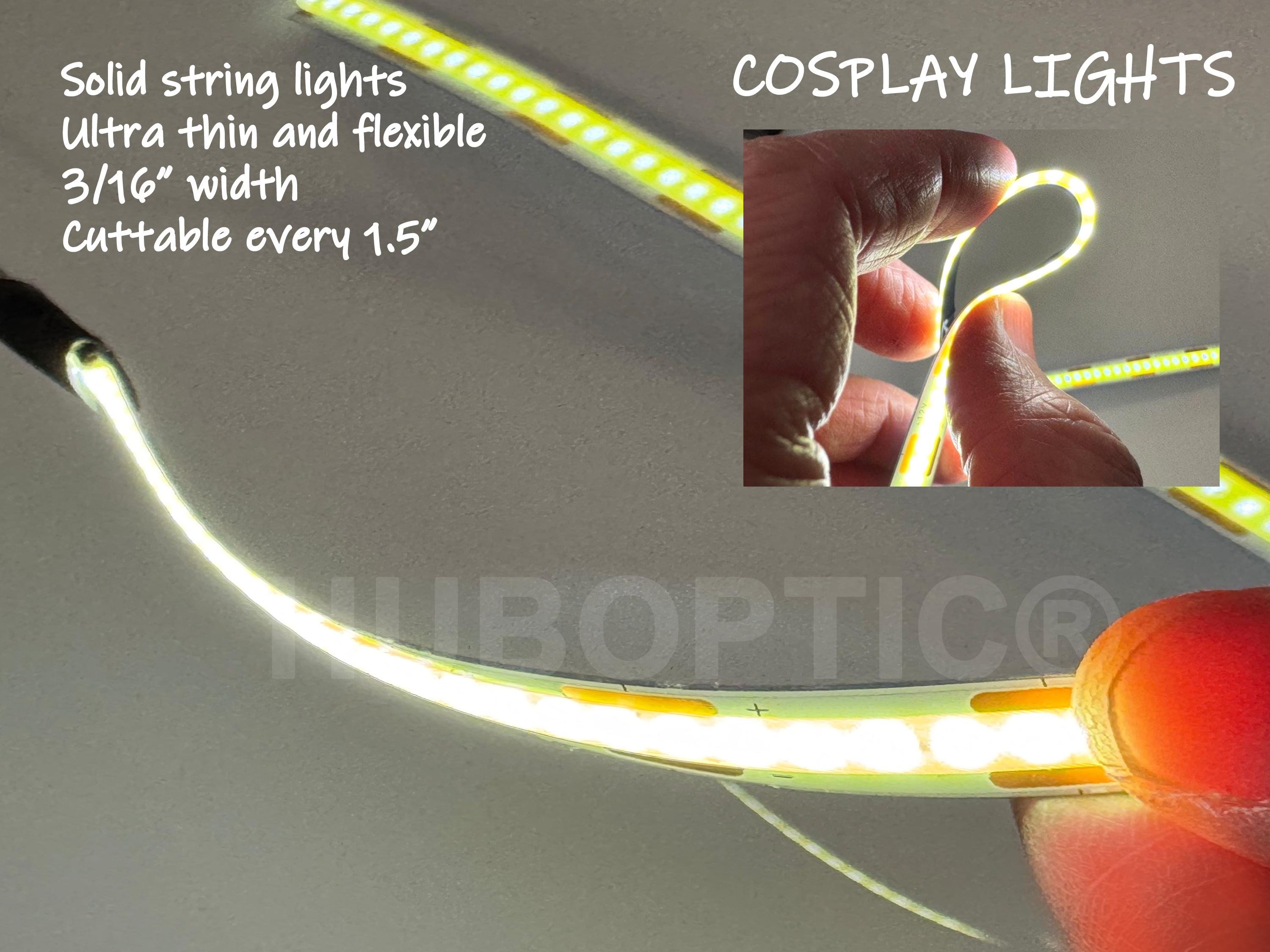 Cosplay Solid Strip Lights 10mm Led Steady on for Cosplayer Costume ...