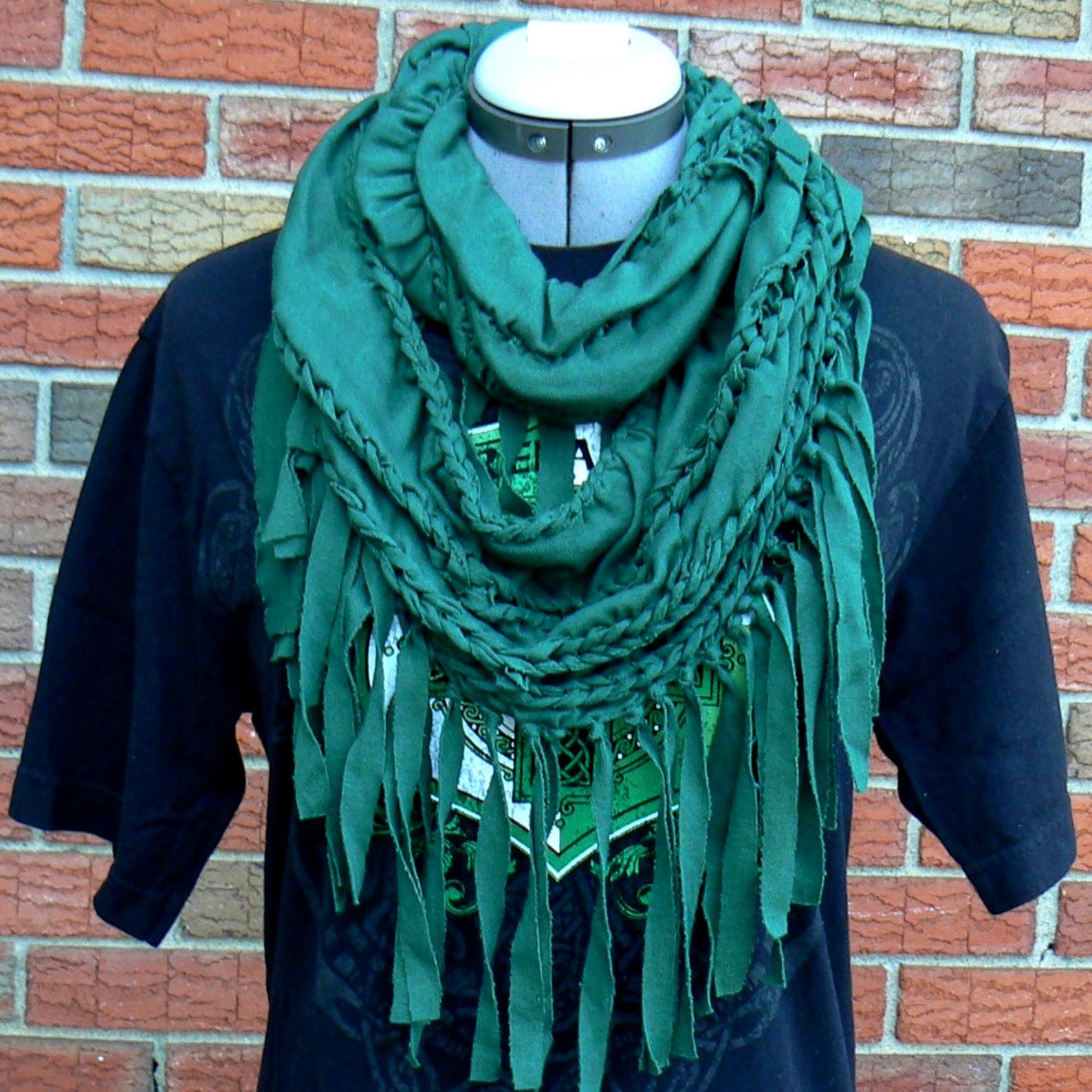 Green Infinity Scarf / Infinity Scarves / T Shirt Scarves / St | Etsy
