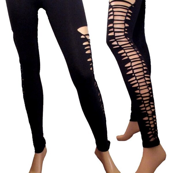 Shredded Leggings - Etsy