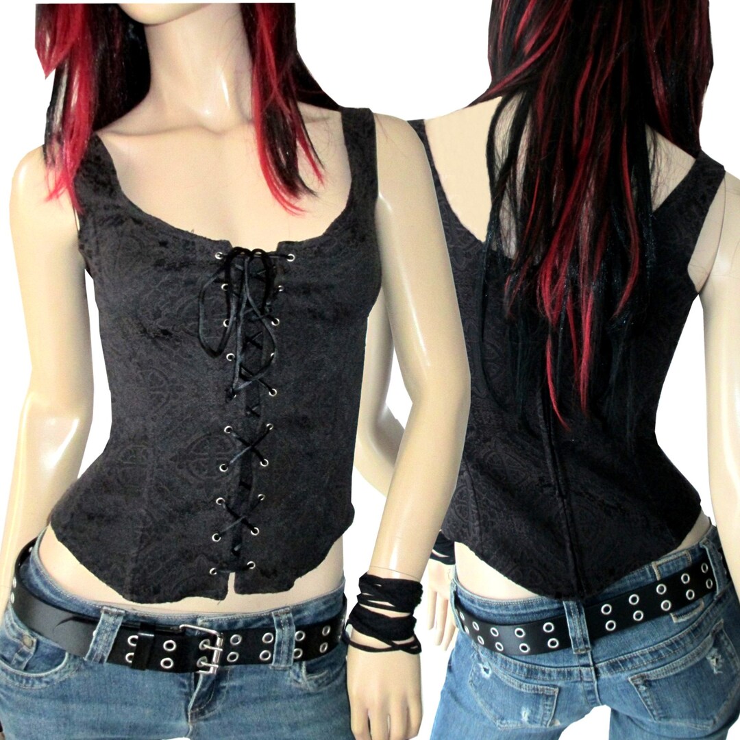 Morbid Threads Corset / Rare/90's Vintage / Y2k/ Strecth/size XS ...