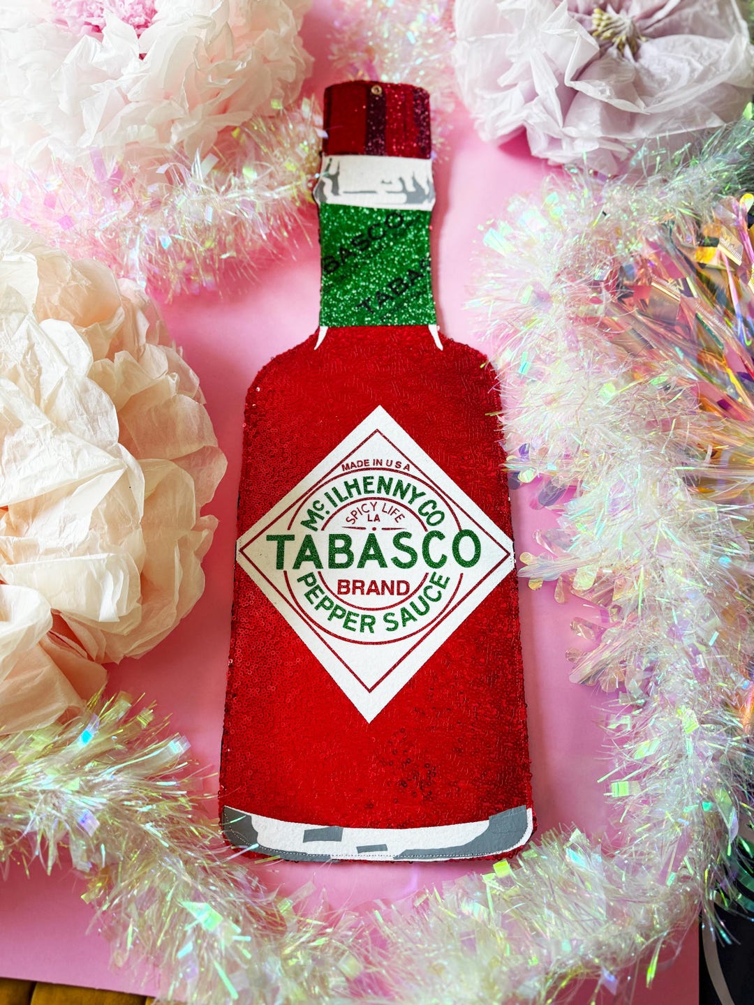 Tabasco Hot Pepper Sauce Sequin Wall Art Wall Hanging Backdrop - Etsy UK