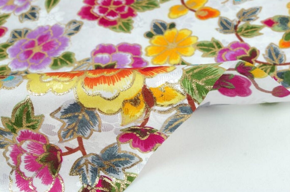 Korean Traditional Flower Printed Fabric for Hanbok Dress - Etsy