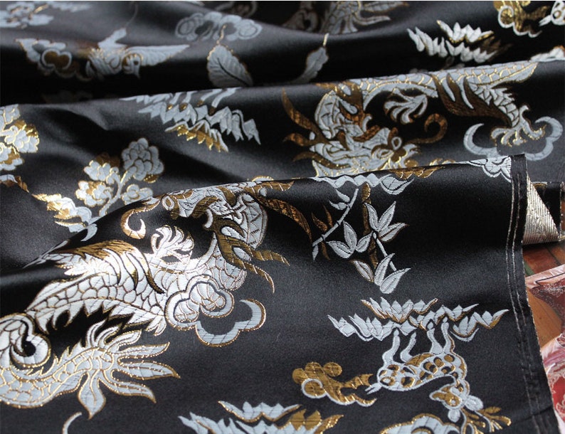 Korean Traditional Dragon Pattern Fabric Cloth for Hanbok Dress Table ...