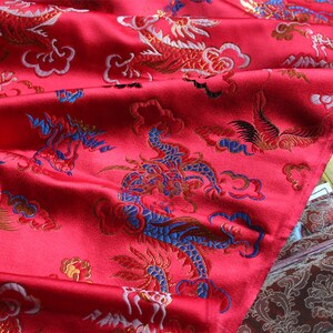 Korean Traditional Dragon Pattern Fabric Cloth for Hanbok Dress Table ...