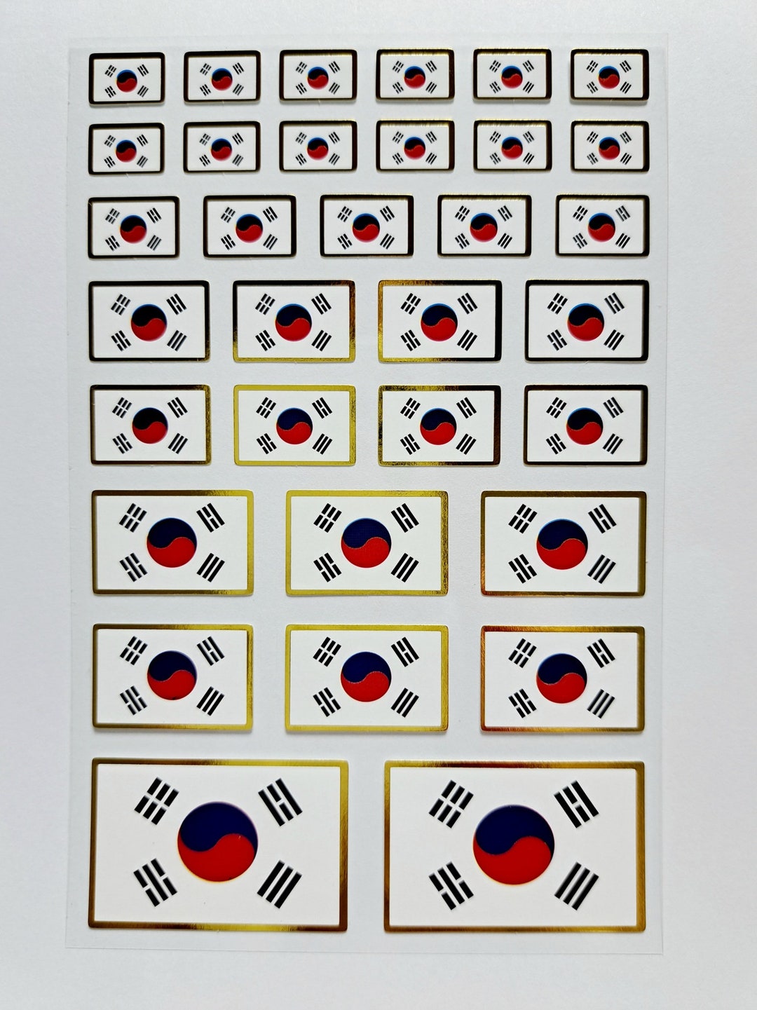 Set of 5 Sheets Taegeukgi Korean Flag the National Flag of Korea ...