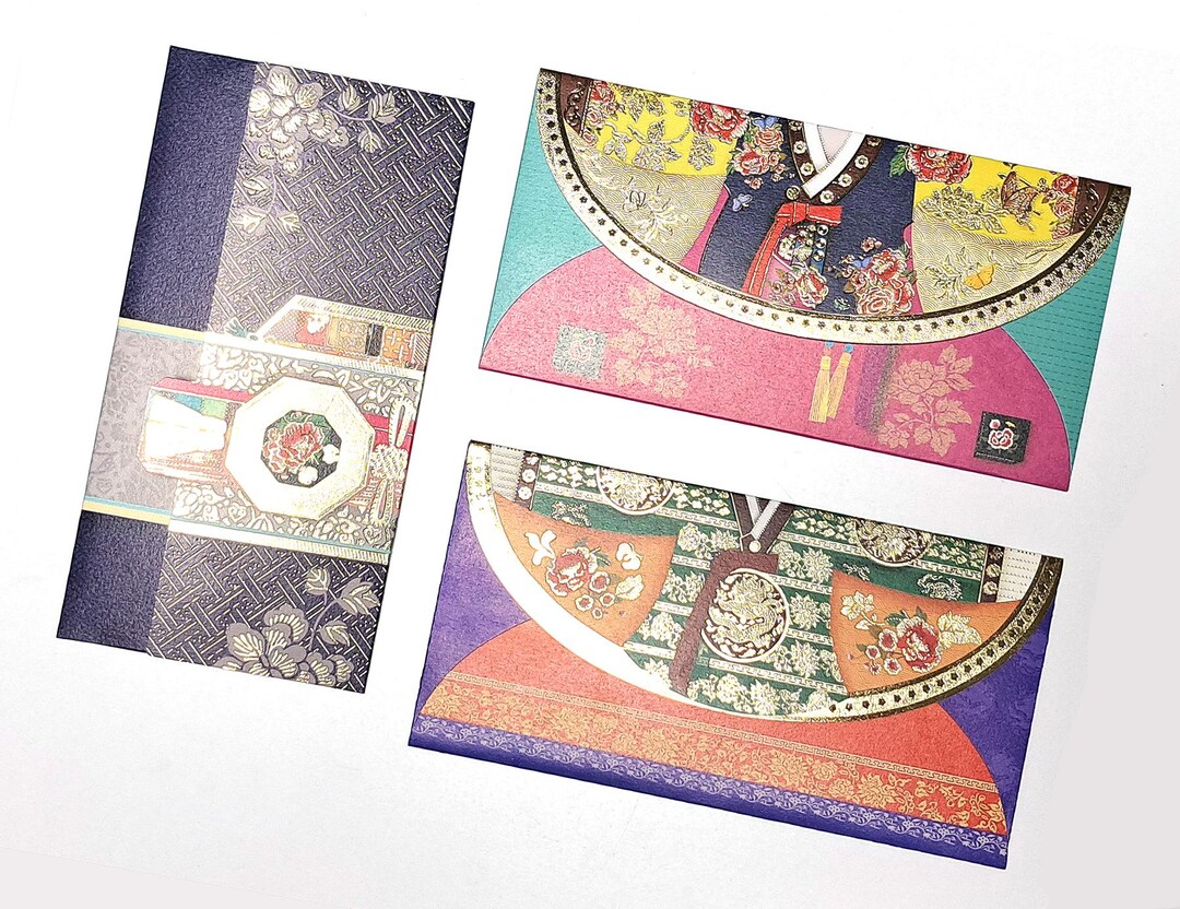 Set of 6 Korean Traditional Dress Cloth Hanbok Printed Envelopes - Etsy