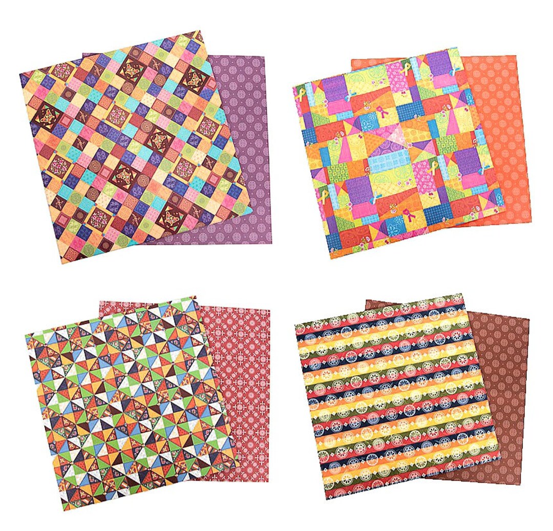 Wrapping Origami Fold Paper 20 Sheets of Korean Traditional Pattern ...