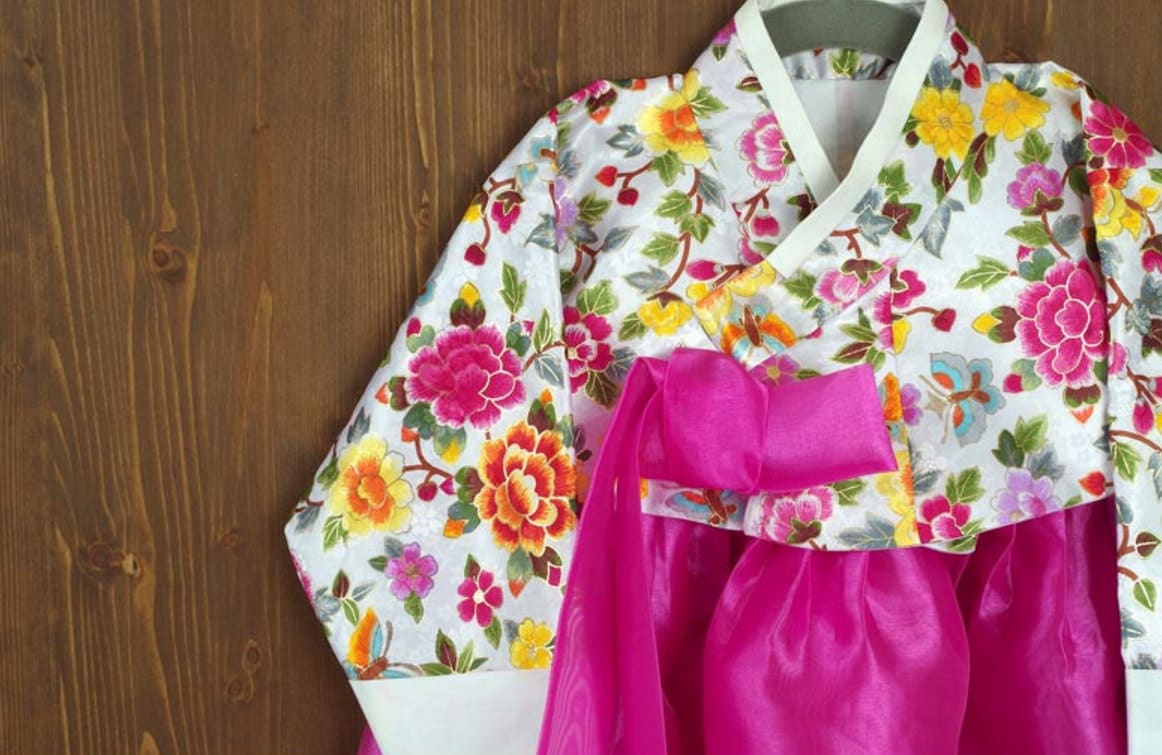 Korean Traditional Flower Printed Fabric Cloth for Hanbok Dress Cloth ...