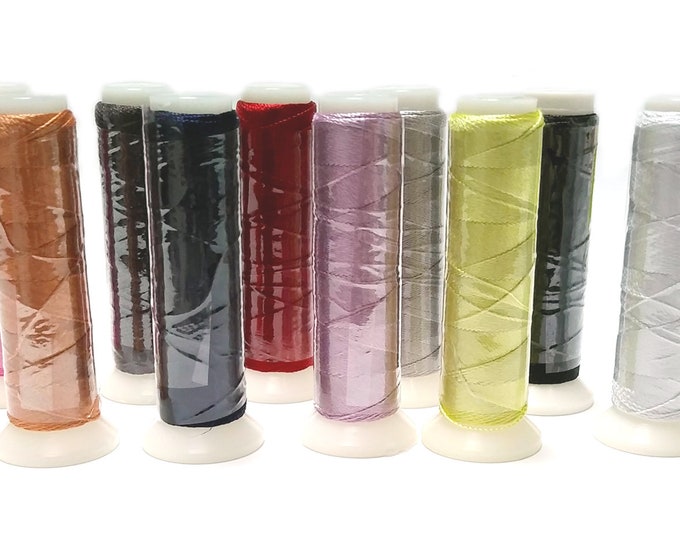 Set of 10 Colors Pure Thick Silk Threads Yarn for Quilting Sewing ...