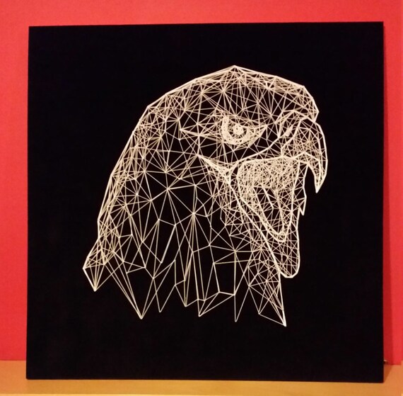 Items similar to Eagle string art, picture 600mm square on Etsy