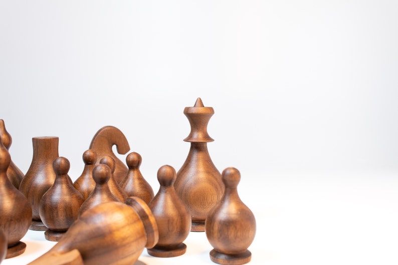 Lovenlight Original Design Chess Set With Board Handmade With - Etsy