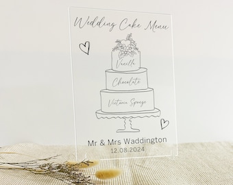 Wedding Cake Sign | Cake Flavours Sign | Wedding Decor Table Sign - Etsy