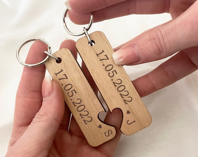 Custom Engraved Wood Keychain, Anniversary Gift, Boyfriend Gift ...