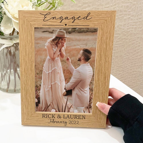 ENGAGED Personalised Engagement Photo Frame Engraved 7x5 - Etsy