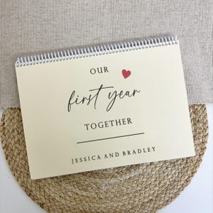 1st Anniversary Gift, Our First Year Scrapbook, First Year Together ...