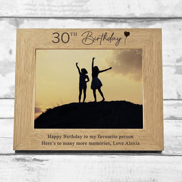 Wooden 30th Birthday Card - Etsy