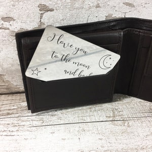 Personalised Men's Wallet Insert, Gift for Him, for Father's Day ...