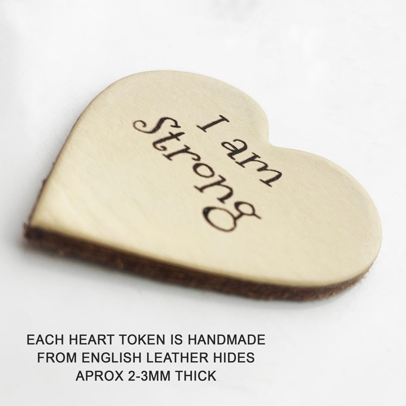 Mindfulness Gift: Engraved Leather Tokens for Positive Daily Mantra ...