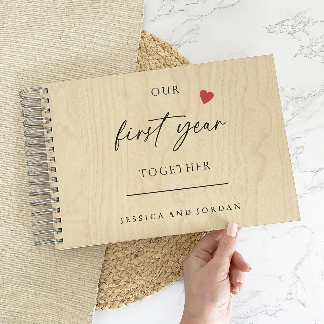 1st Anniversary Gift, Our First Year Scrapbook, First Year Together ...