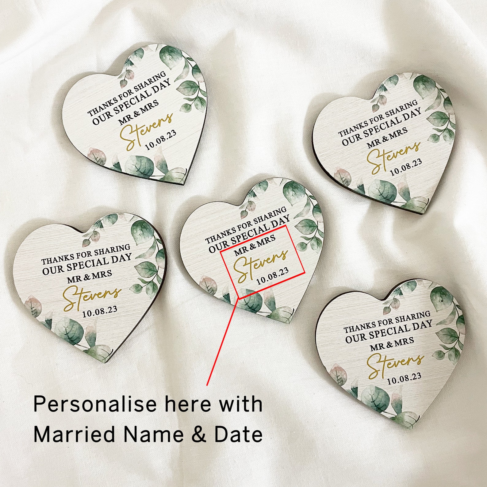 Wedding Favours, Personalised Wedding Day Table Decorations, Wooden ...