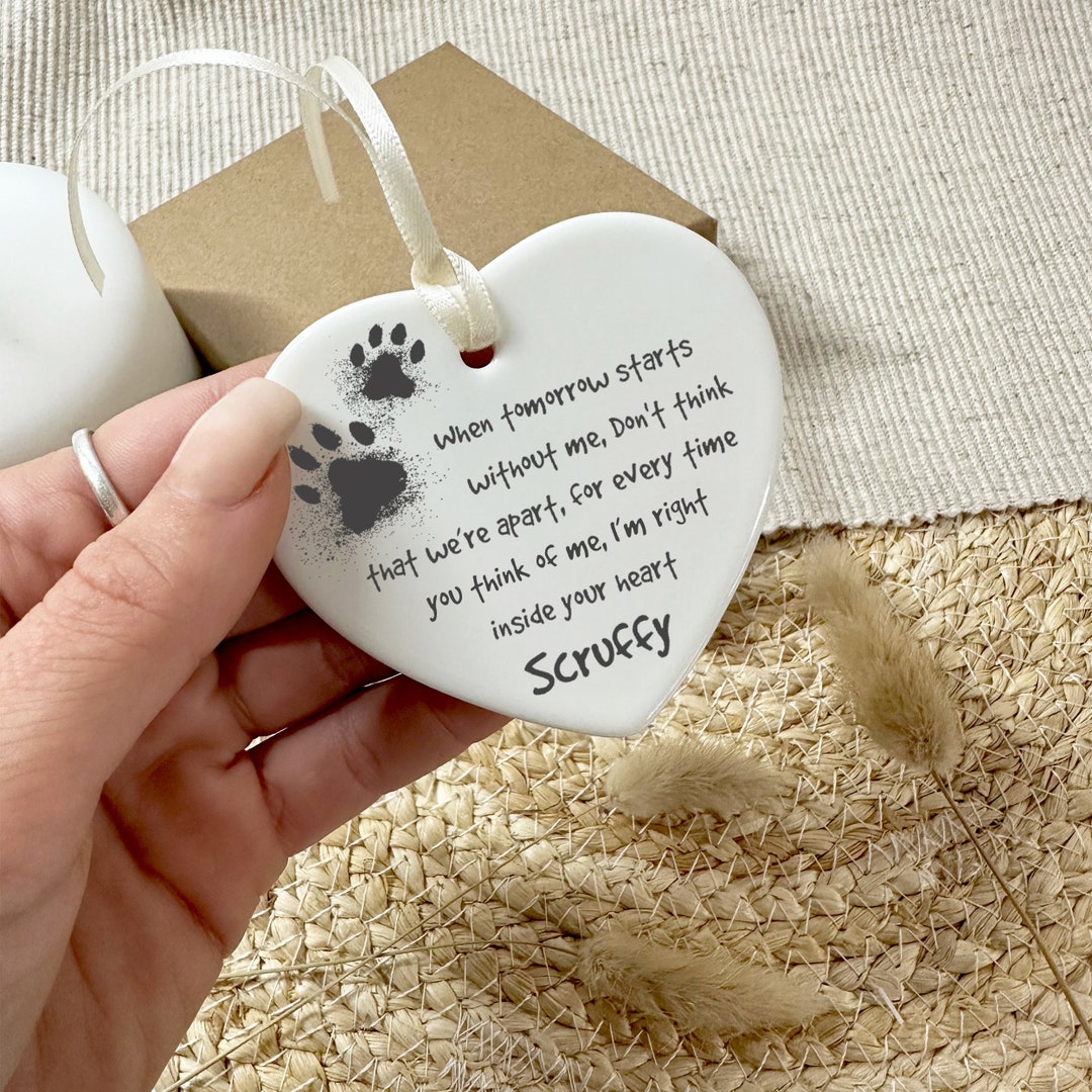 Pet Loss Memorial Plaque, Bereavement Paw Print Keepsake to Remember a ...
