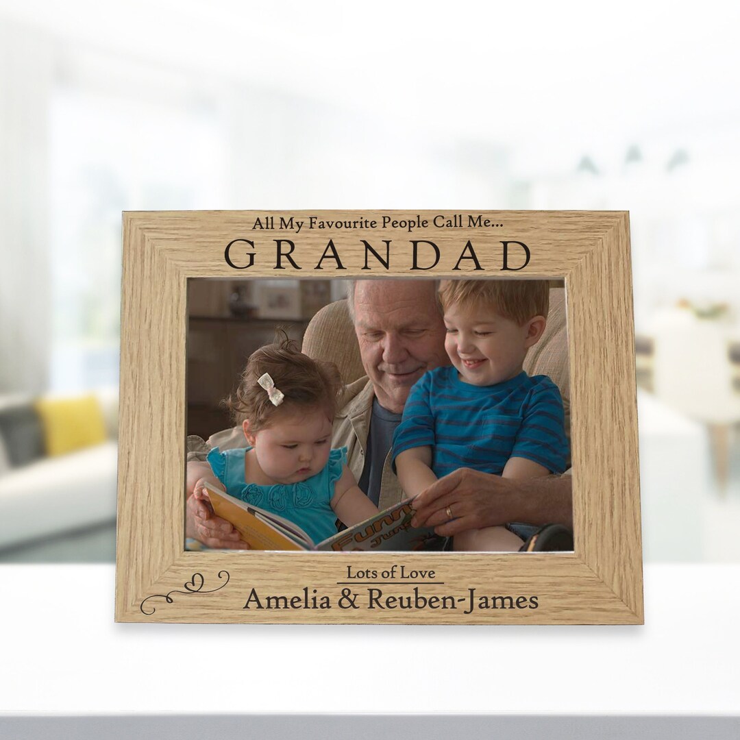 Grandad Gift, Personalised Grandad Frame, 5x7 Picture, Photo Gifts for ...