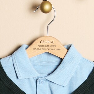 First School Uniform Hanger, Starting School Gift, Engraved Kids ...