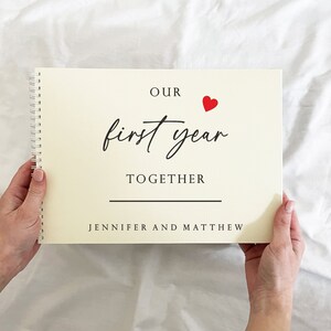 1st Anniversary Gift, Our First Year Scrapbook, First Year Together ...