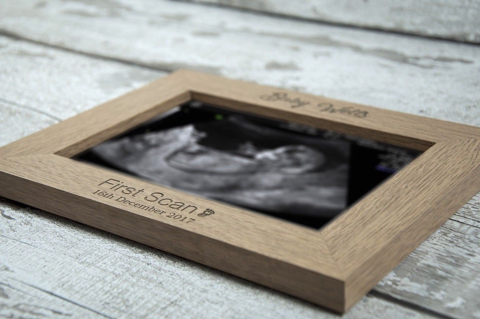 Baby Scan Photo Personalised Wooden Photo Frame New Baby - Etsy Ireland