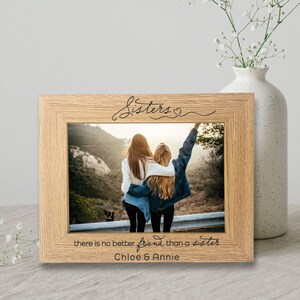 Sisters Photo Frame Personalised Gift for Big or Little Sister Engraved ...