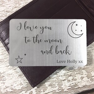 Personalised Men's Wallet Insert, Gift for Him, for Father's Day ...