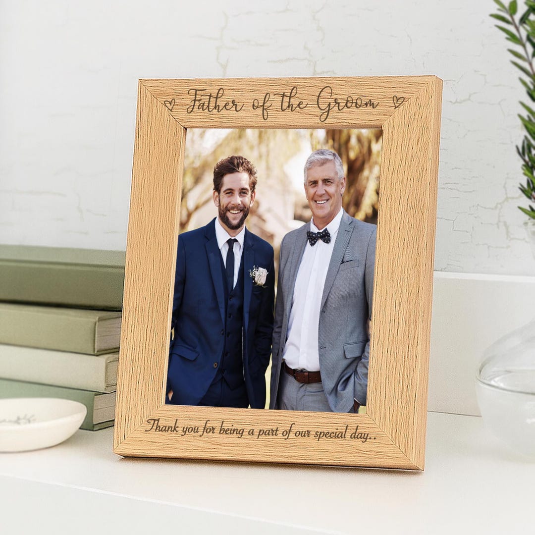 Father of the Groom or Bride Gift, Photo Frame Grooms Dad, Thank You ...