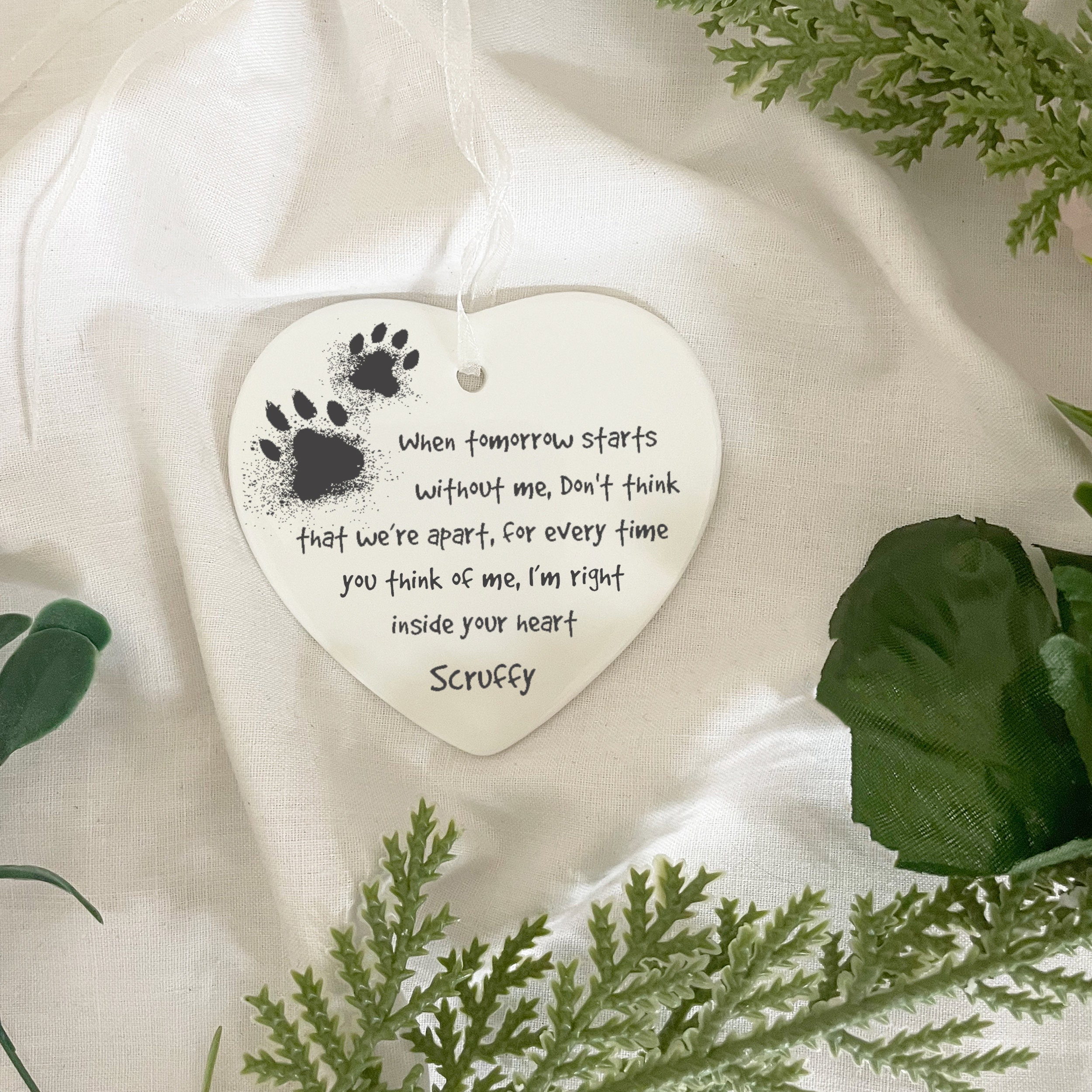 Pet Loss Memorial Plaque Bereavement Paw Print Keepsake to - Etsy UK