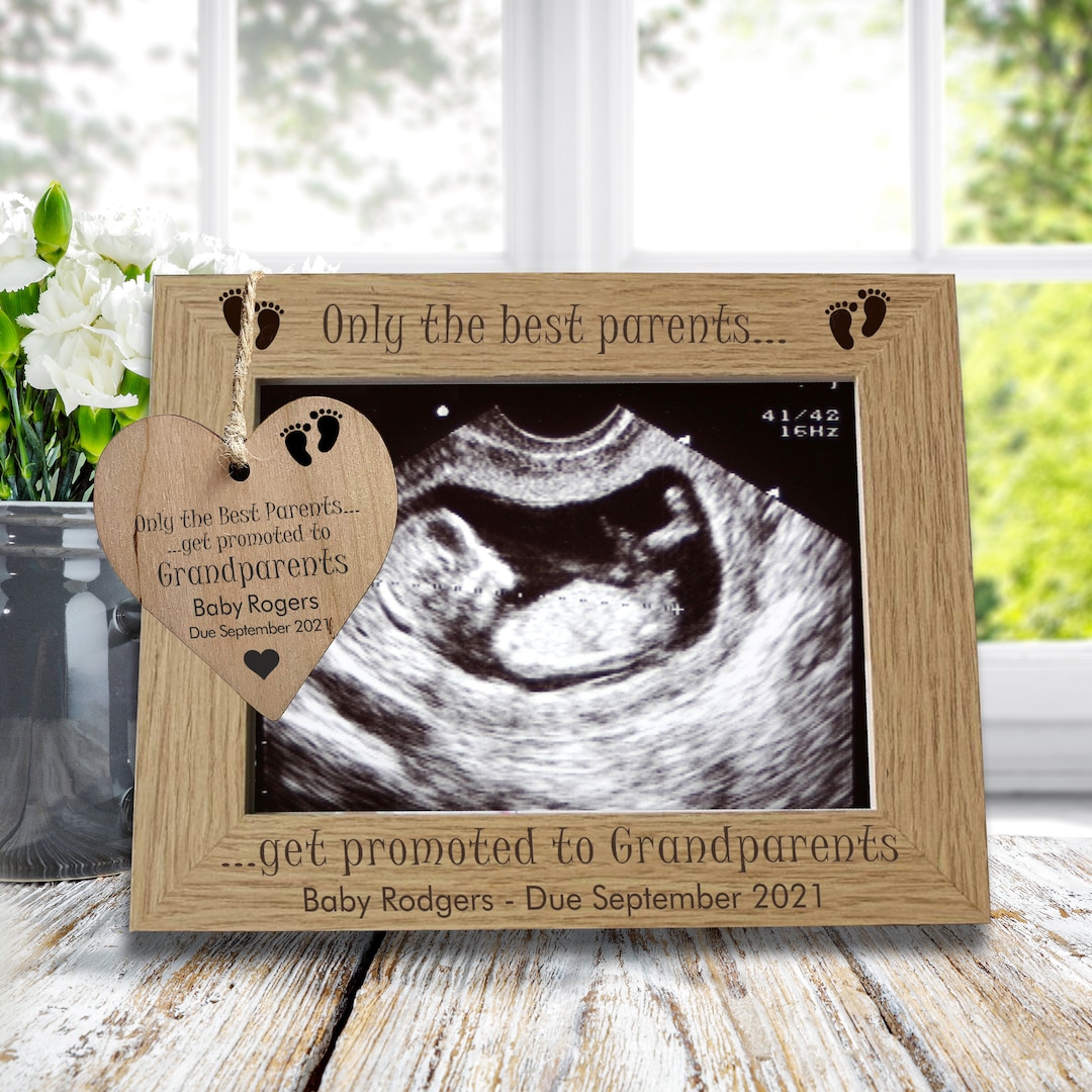 Personalised Baby Scan Photo Frame for Grandparents to Be - Etsy