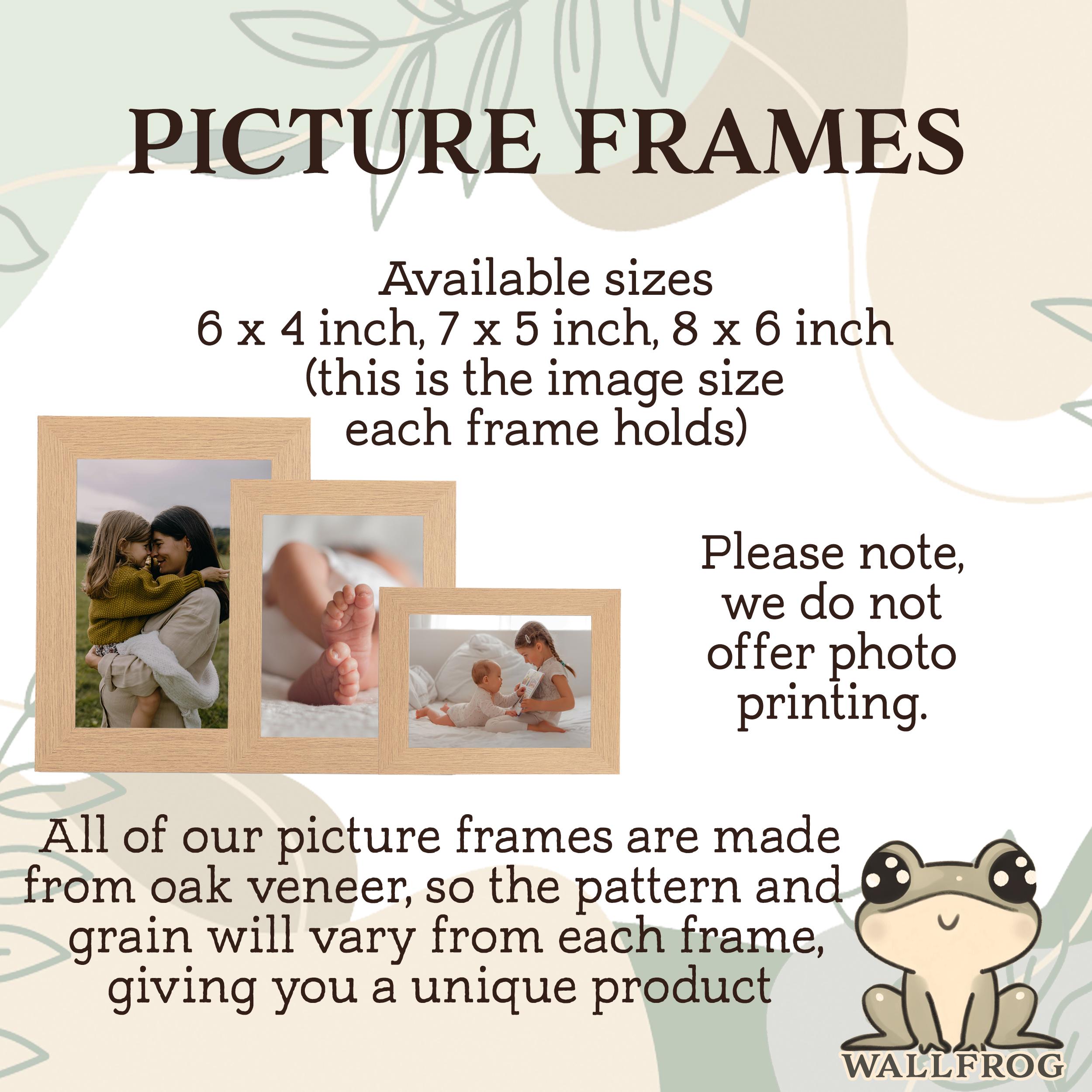 Custom Memorial Photo Frame, Engraved Wood Gift, Heaven, Funeral, in ...