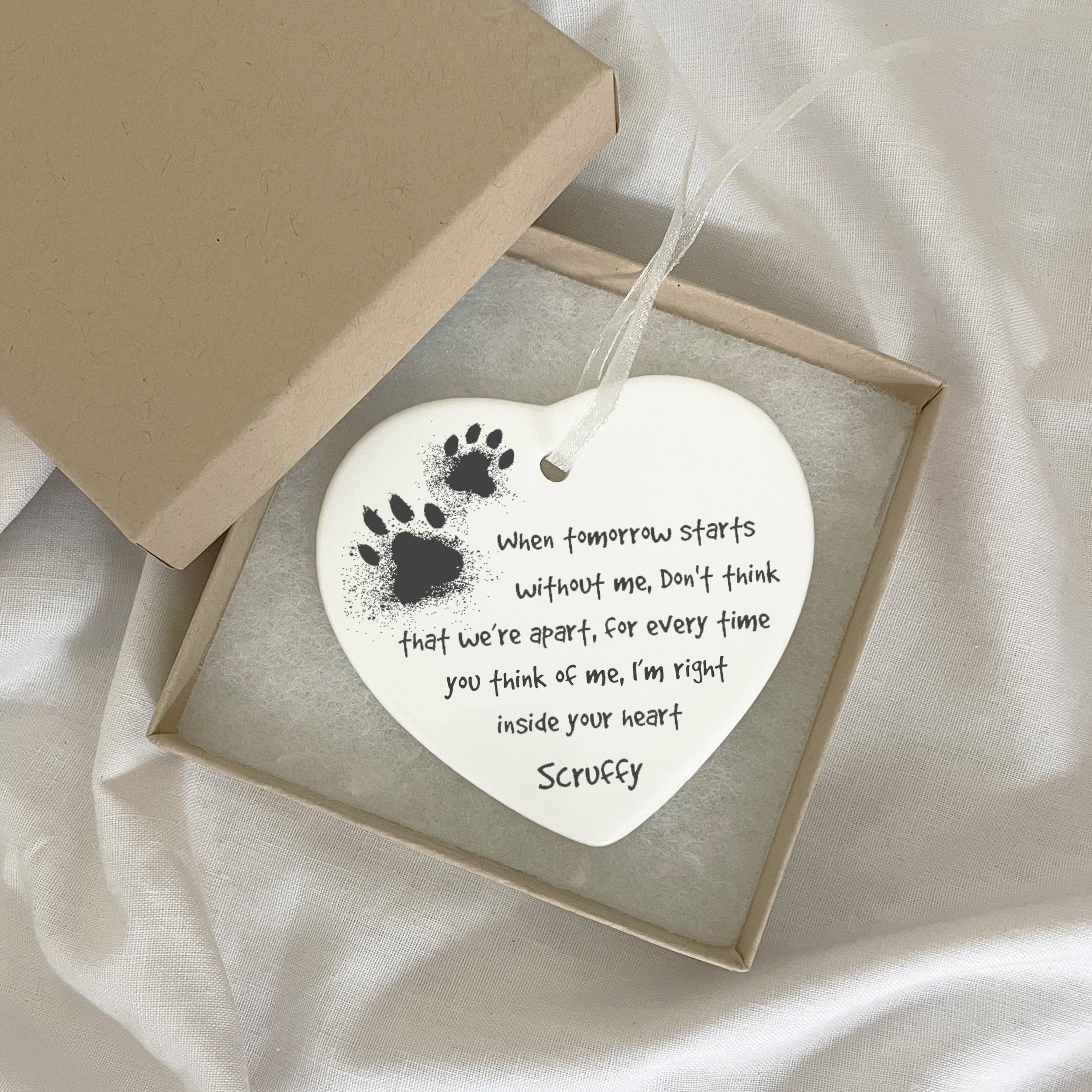 Pet Loss Memorial Plaque Bereavement Paw Print Keepsake to - Etsy UK