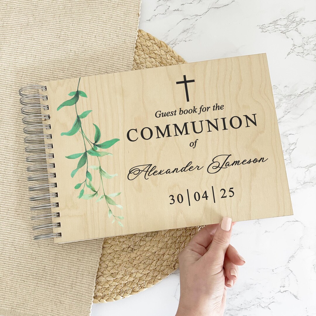Holy Communion Memory Keepsake, Communion Guest Book, Keepsake Gift for ...