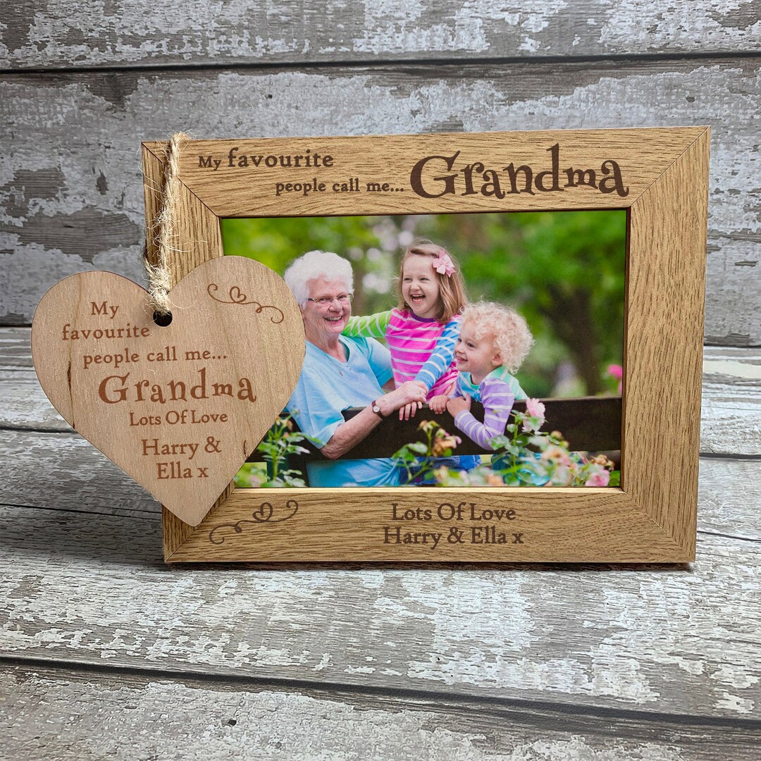Grandma Photo Frame Personalised Grandma Gift Engraved - Etsy